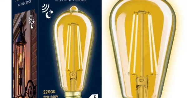 E27 Led lamp met ingebouwde dag & nacht Schemer Sensor | Nostalux.be